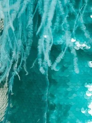 Giuseppe Di Morabito Sequined Midi Dress W/ Feathers