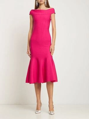 Roland Mouret Strapless Knitted Mid-length Dress