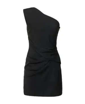 Roland Mouret Asymmetrical Stretch Mini Dress - Black