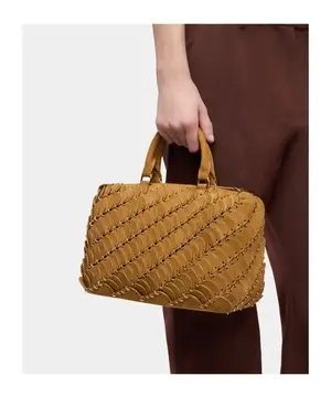 Rabanne Woven Top Handle Shoulder Bag