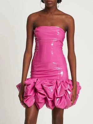 ROTATE BY BIRGER CHRISTENSEN Leiza Pleated Mini Dress
