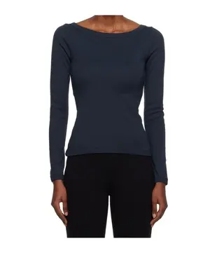 FLORE FLORE Steffi Long-sleeve T-shirt - Navy Blue