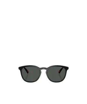 Polo Ralph Lauren Round Frame Sunglasses - Bright Black