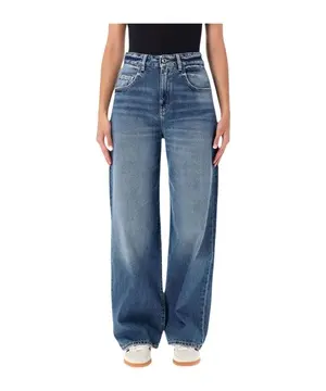 ICON DENIM LOS ANGELES Poppy High-rise Wide-leg Jeans