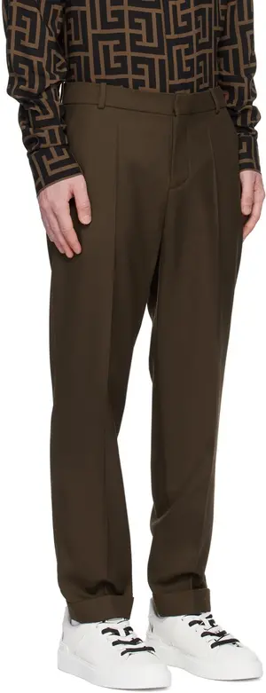 Balmain Front Pleated Casual Pants