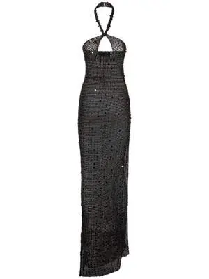 AYA MUSE Gyra Knitted Openwork Maxi Dress
