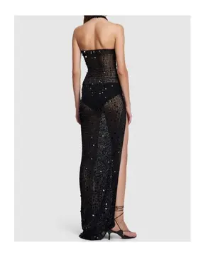 AYA MUSE Gyra Knitted Openwork Maxi Dress