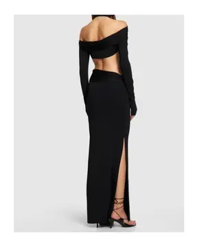 AYA MUSE Inio Adhesive Hollow-out Long Dress