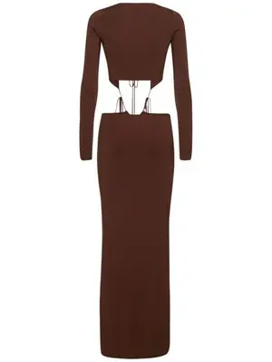 AYA MUSE Tie-waist Long-sleeved Dress
