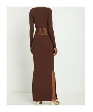 AYA MUSE Tie-waist Long-sleeved Dress