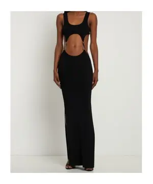 AYA MUSE Long Viscose Satin Dress