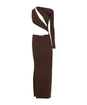 AYA MUSE Actin Viscose Plain Knit Long Dress