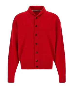 Jacquemus Button-up Knit Cardigan - Red