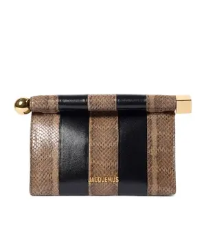 Jacquemus The Rond Carre Bag - Black/beige