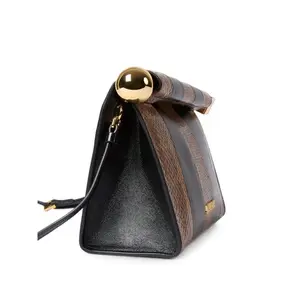 Jacquemus The Rond Carre Bag - Black/beige