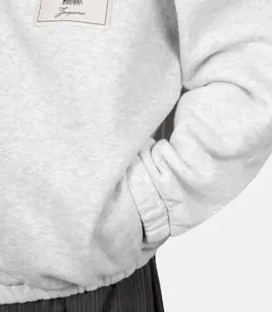 Jacquemus Patch Logo Zip-up Hoodie - Gray
