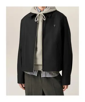 AMI Paris Nylon Jacket With De Coeur