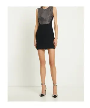 Giuseppe Di Morabito Embellished Cady Envers Satin Mini Dress