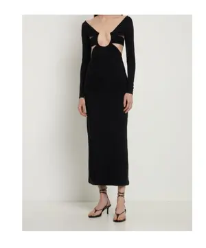 Christopher Esber Odessa Ruched Cutout Jersey Long Dress