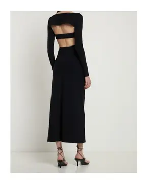 Christopher Esber Odessa Ruched Cutout Jersey Long Dress