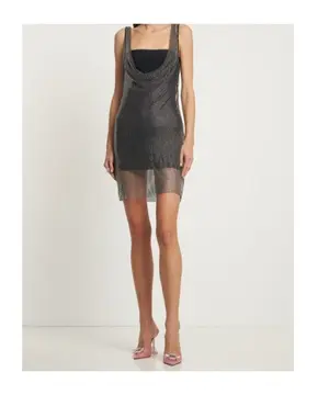 Giuseppe Di Morabito Embellished Mesh Mini Dress