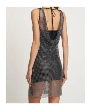 Giuseppe Di Morabito Embellished Mesh Mini Dress