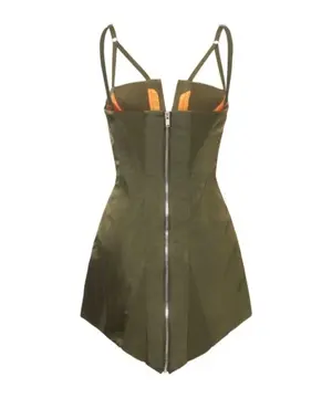 DION LEE Ribbed Patchwork Mini Dress