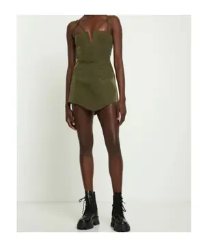 DION LEE Ribbed Patchwork Mini Dress