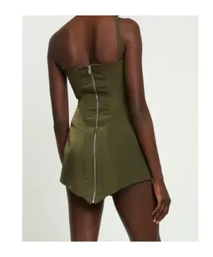 DION LEE Ribbed Patchwork Mini Dress