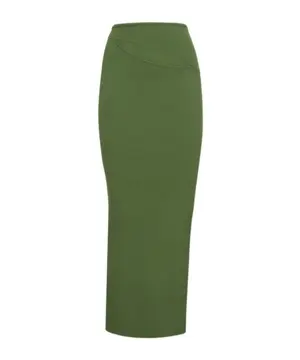 Christopher Esber Rib Cutout Long Skirt - Green