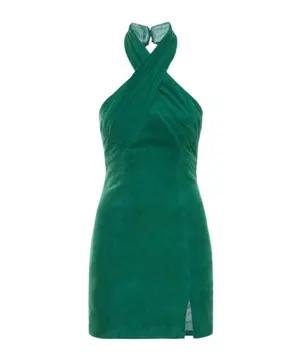 Giuseppe Di Morabito Suede Halter Neck Mini Dress