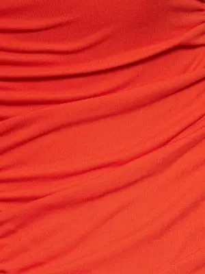 DION LEE Draped Viscose Jersey Split Long Dress