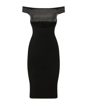 Giuseppe Di Morabito Embellished Knit Midi Dress