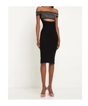 Giuseppe Di Morabito Embellished Knit Midi Dress