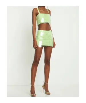Simkhai Sequined Embroidered Midi Skirt