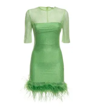 Giuseppe Di Morabito Embroidered Mesh Mini Dress