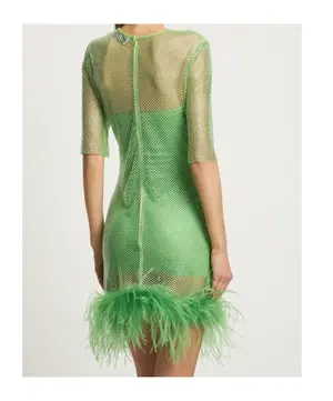 Giuseppe Di Morabito Embroidered Mesh Mini Dress