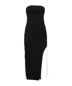 Giuseppe Di Morabito Lace-up Stretch Knit Midi Dress