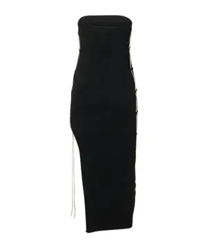 Giuseppe Di Morabito Lace-up Stretch Knit Midi Dress