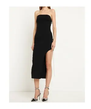 Giuseppe Di Morabito Lace-up Stretch Knit Midi Dress