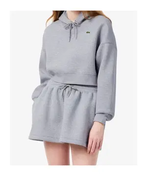 Lacoste Oversized Ribbed Polo Collar Sweatshirt