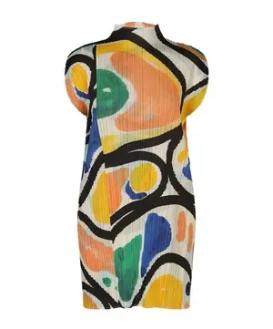 Issey Miyake Roll Abstract-print Mini Dress