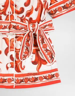 Dolce & Gabbana Majolica-print Poplin Vanity Shirt
