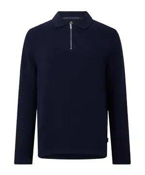 Barbour Collared Knit Sweater - Navy Blue