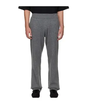 ENTIRE STUDIOS Ribbed Knit Sweatpants - Grey