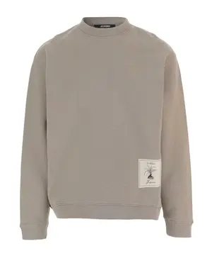 Jacquemus Logo Patch Sweatshirt - Light Brown