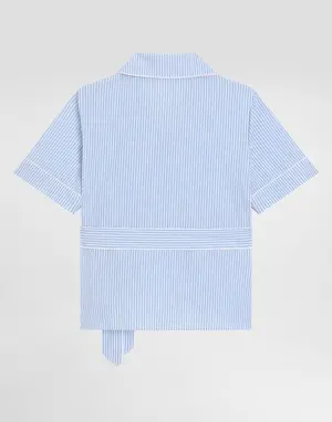 Dolce & Gabbana Striped Belted Top