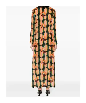 La DoubleJ Swing Geometric-print Midi Dress