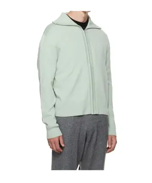 ENTIRE STUDIOS Ribbed Zip-up Knit Top