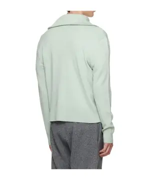 ENTIRE STUDIOS Ribbed Zip-up Knit Top